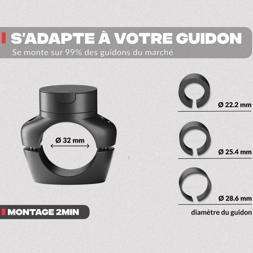 Shapeheart vélo Pro | support téléphone magnétique guidon