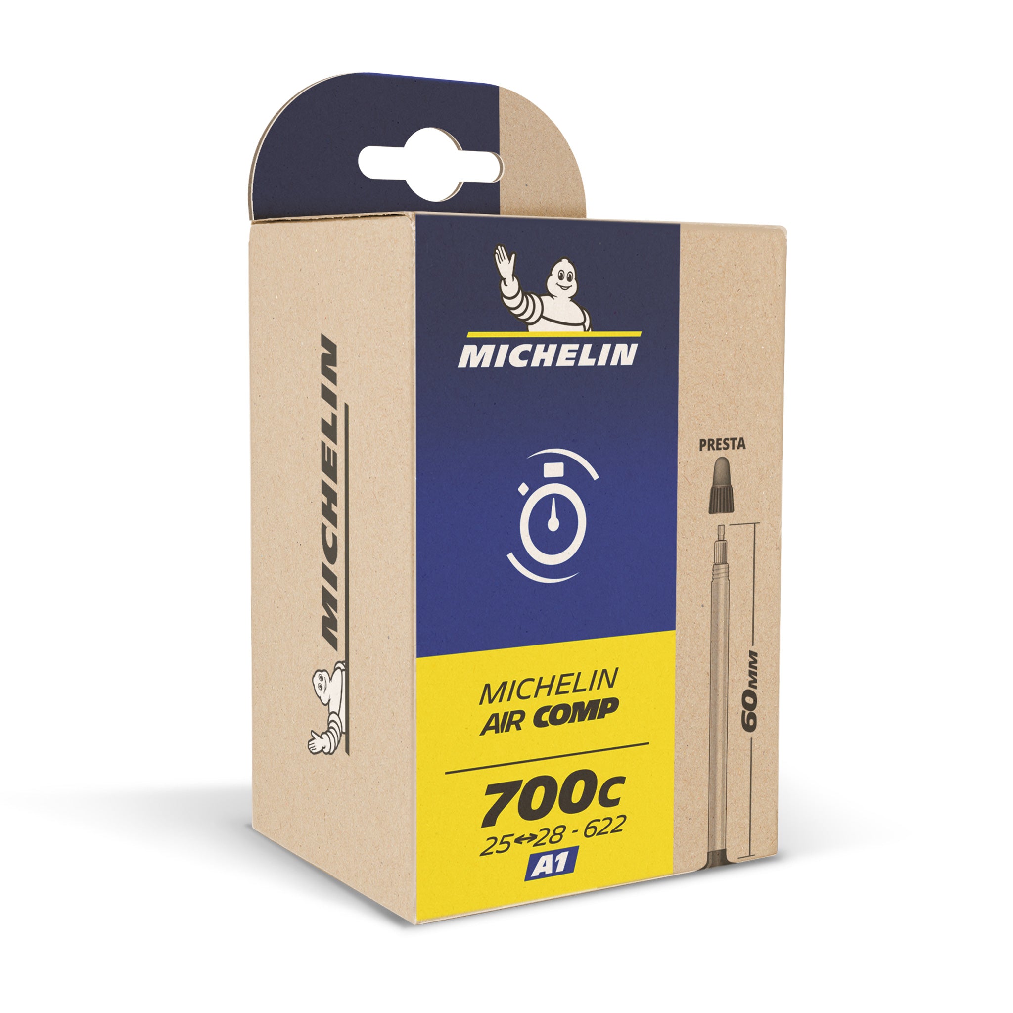 Michelin Aircomp Chambre à air vélo 700C valve Presta
